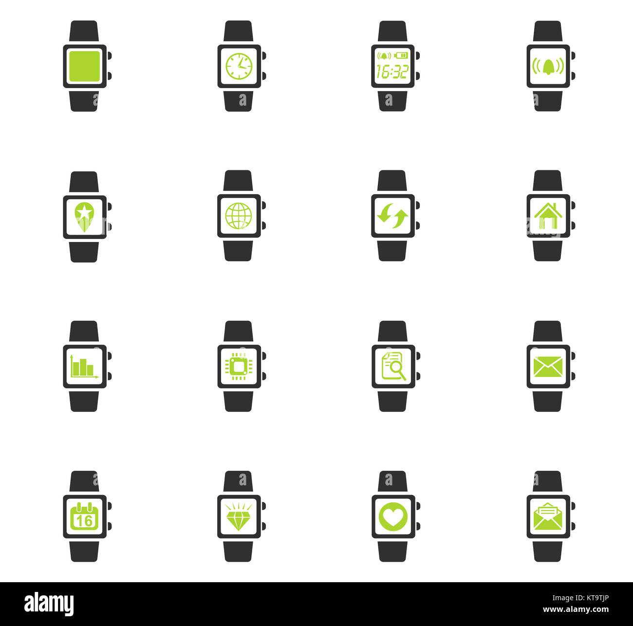 Smart watch battery icon Cut Out Stock Images & Pictures - Alamy