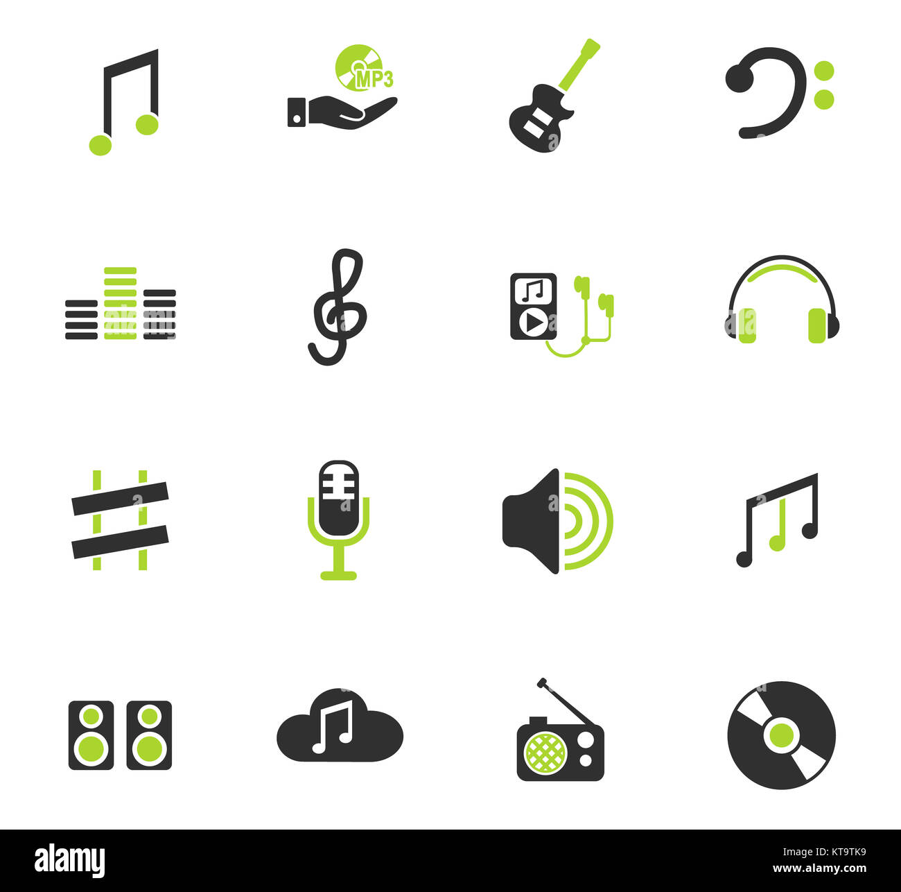 music icon set Stock Photo - Alamy