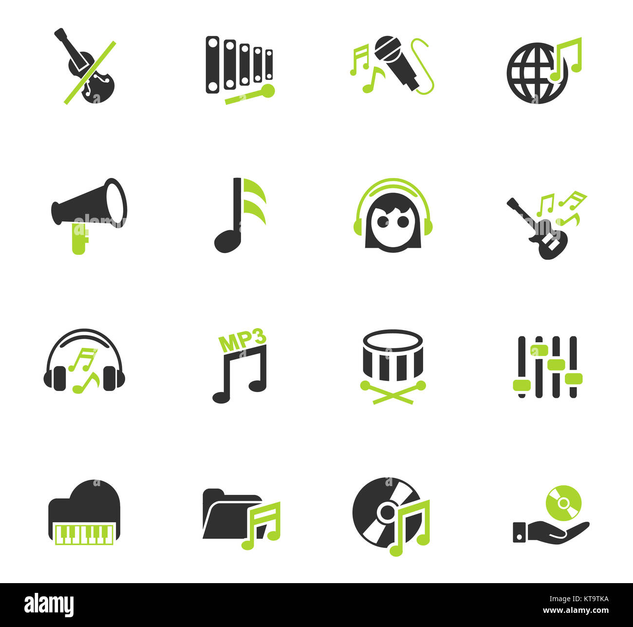 music icon set Stock Photo - Alamy