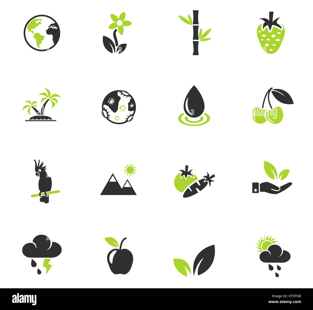 nature icon set Stock Photo - Alamy