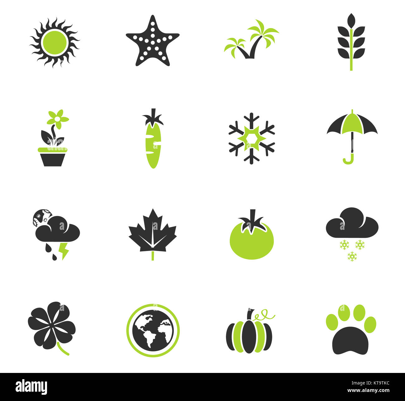 nature icon set Stock Photo - Alamy