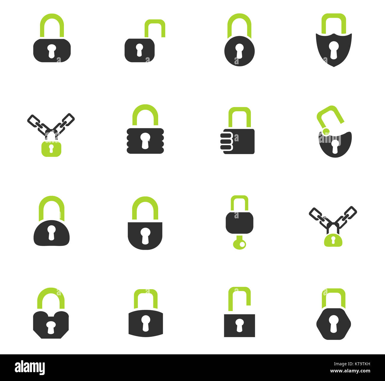 lock icons set Stock Photo - Alamy