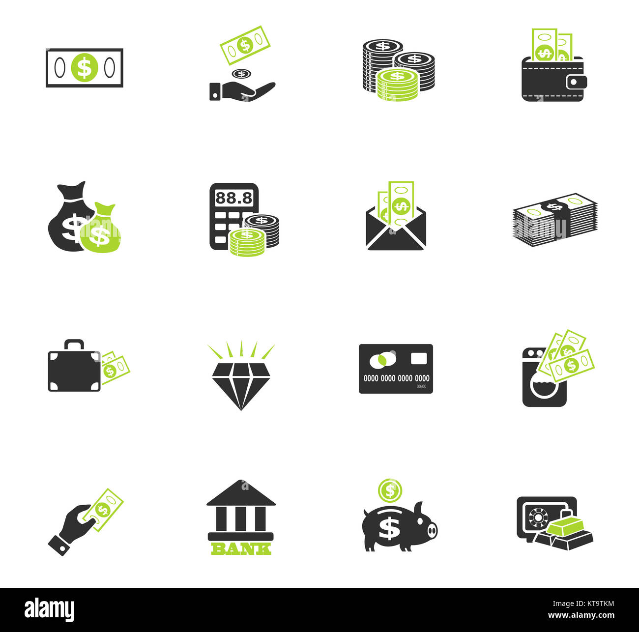 money icon set Stock Photo - Alamy
