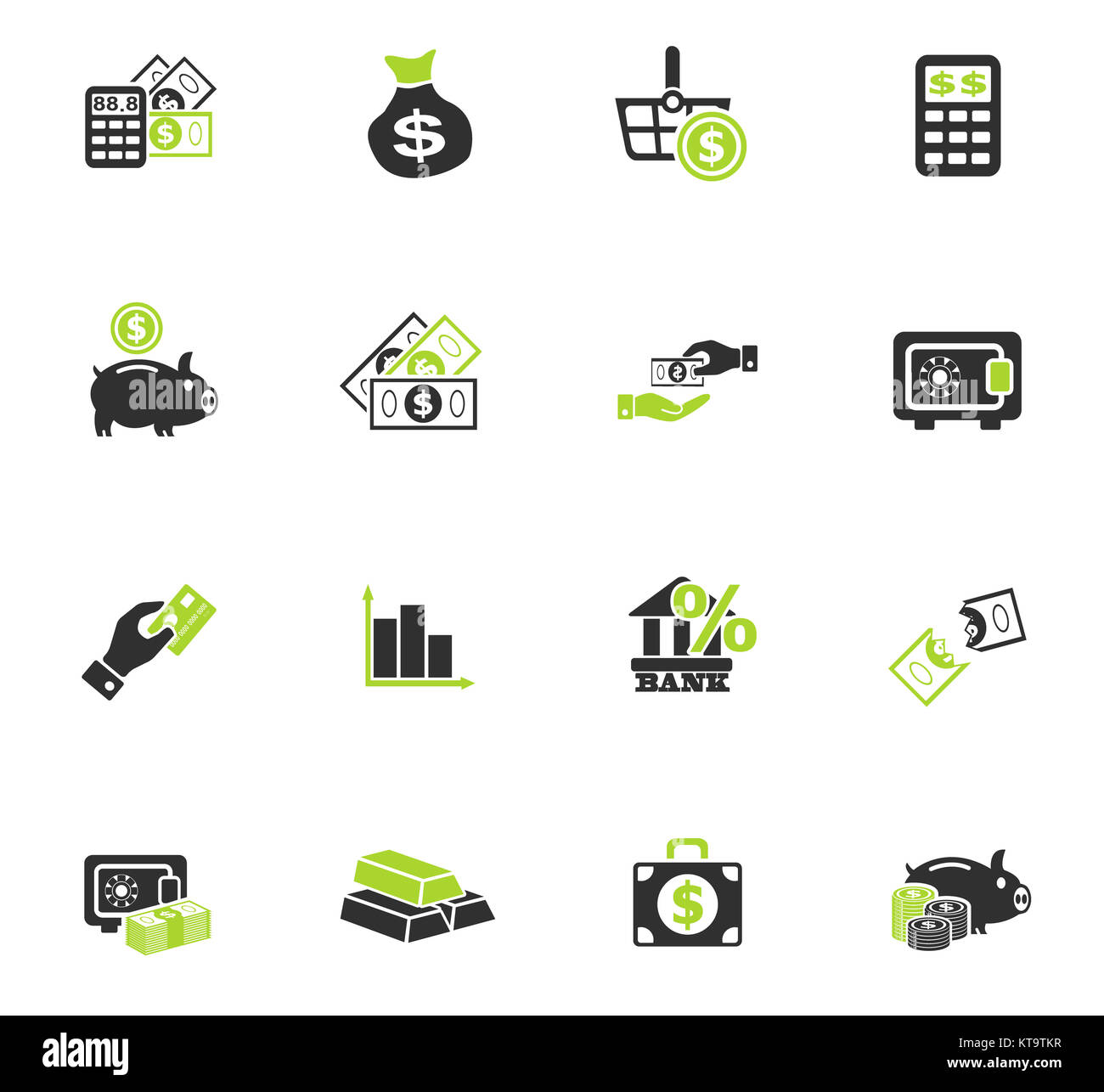 money icon set Stock Photo - Alamy