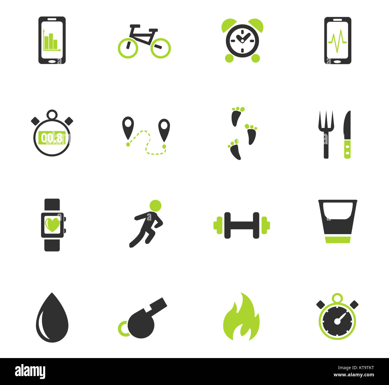 monitoring apps icon set Stock Photo - Alamy