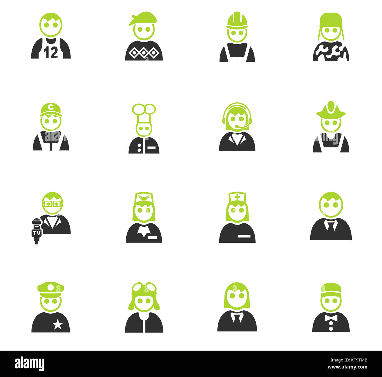 occupation icon set Stock Photo - Alamy