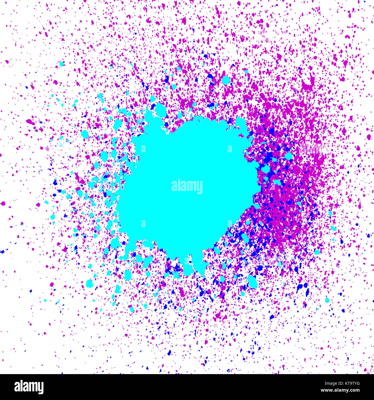 Colorful acrylic paint splatter, blob on white background. Neon Stock ...