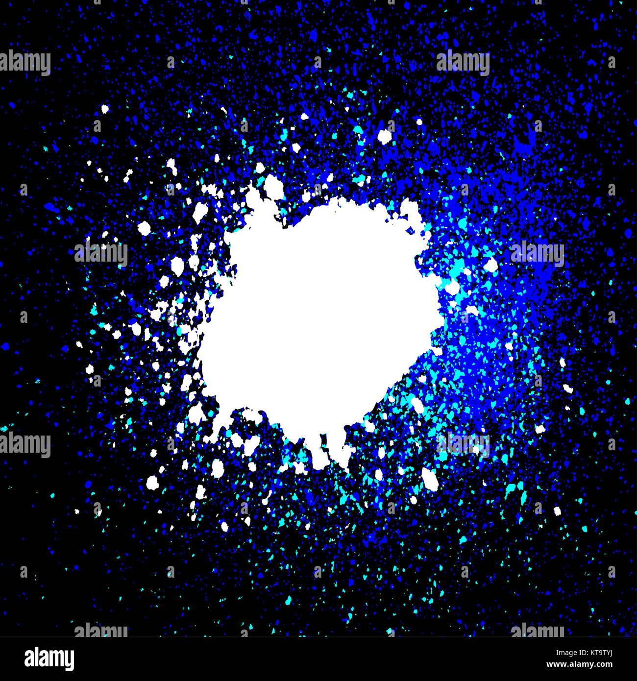 Colorful acrylic paint splatter, blob on black background. Neon Stock ...