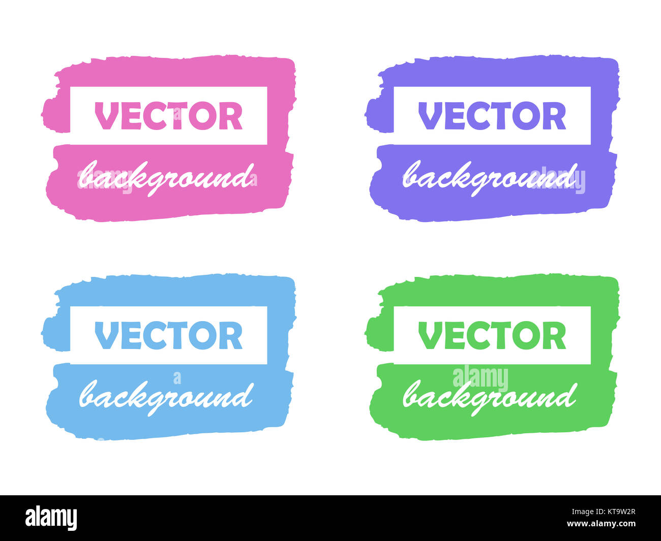 Colorful paint stains, for your text, set isolated illustration Stock ...