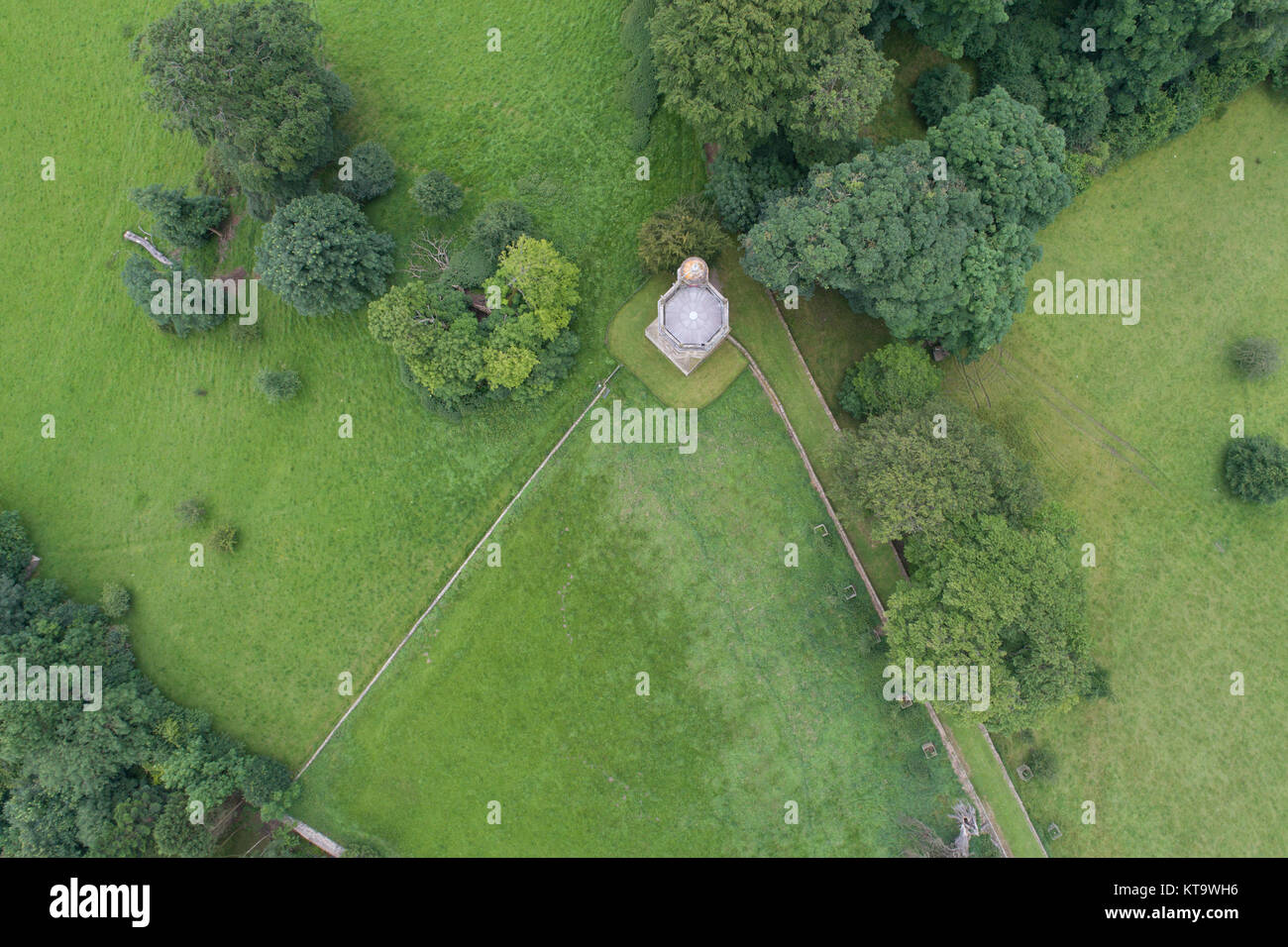 Overview of stand alone tower, Richmond, Yorkshire, England Stock Photo ...