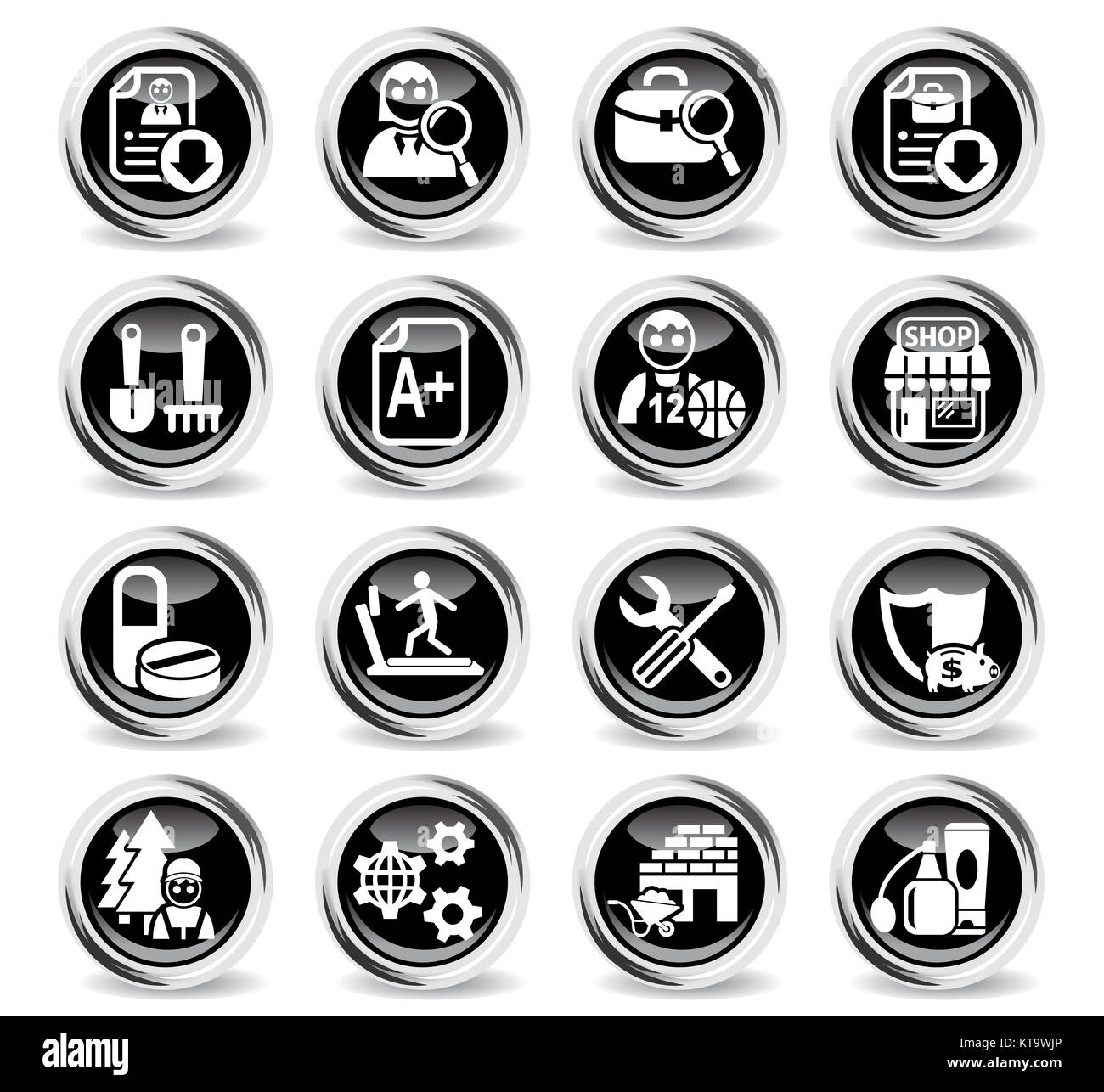 Job vacancy icon Black and White Stock Photos & Images - Alamy