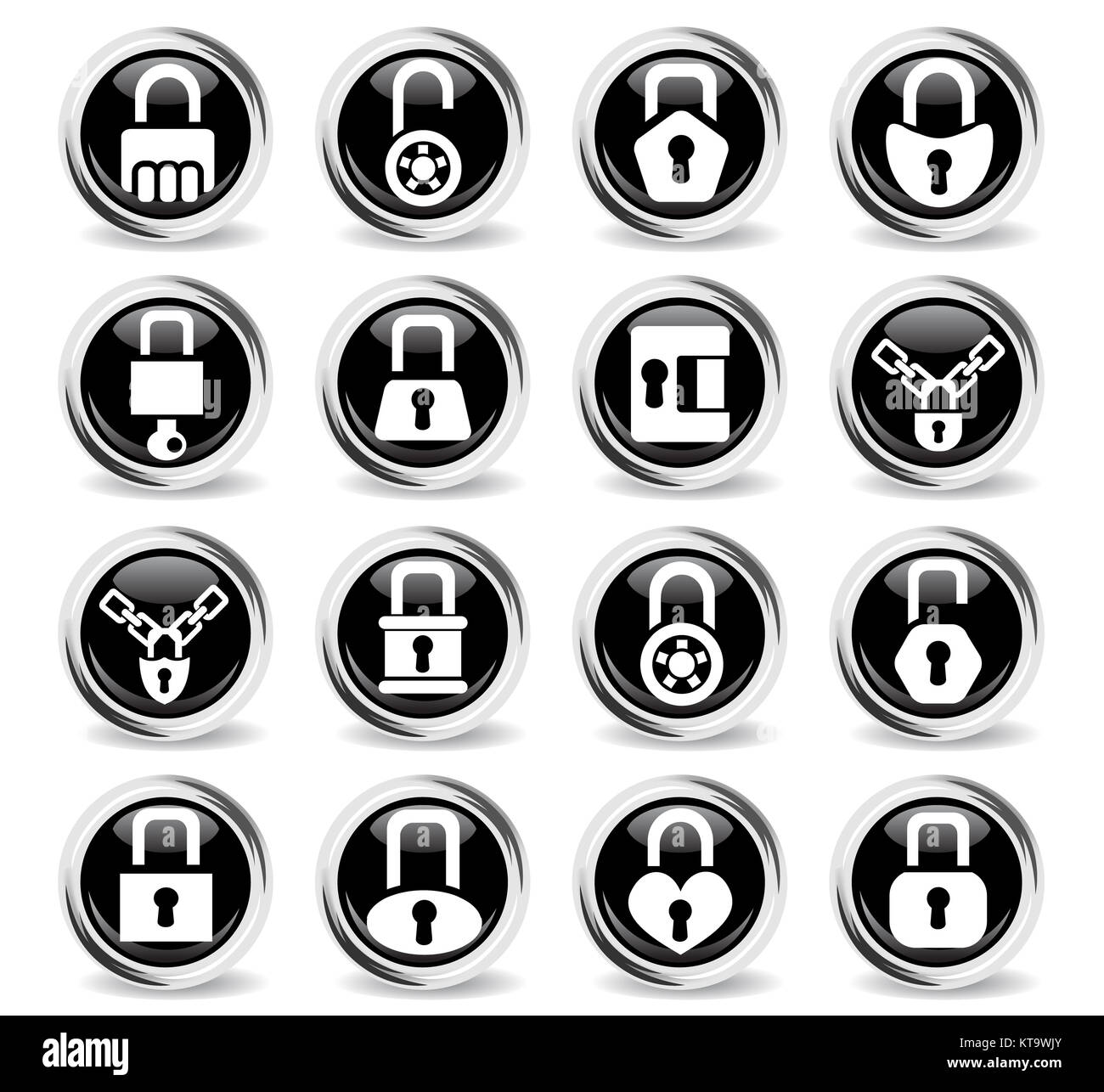 lock icons set Stock Photo - Alamy