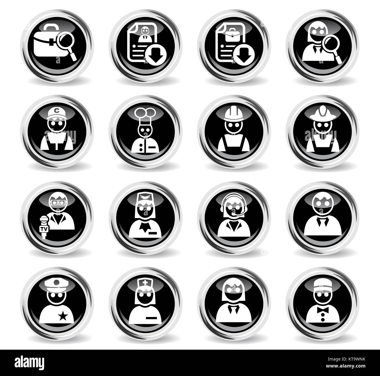 job search icon set Stock Photo - Alamy