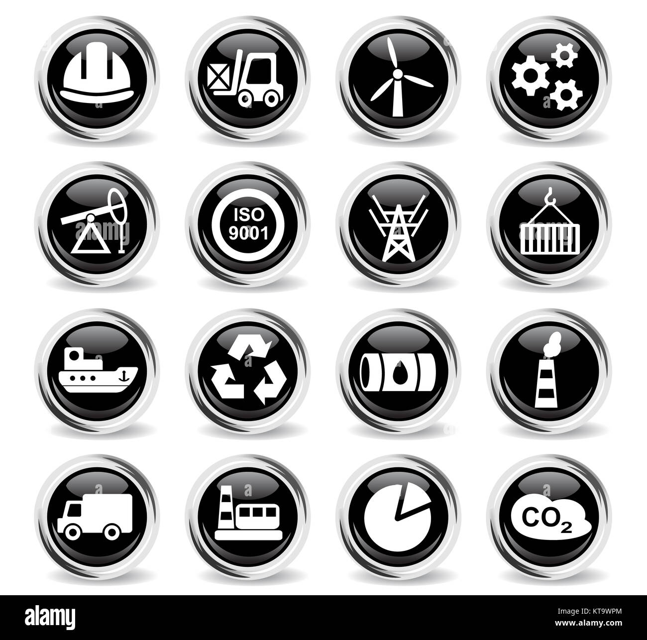 industry icon set Stock Photo - Alamy