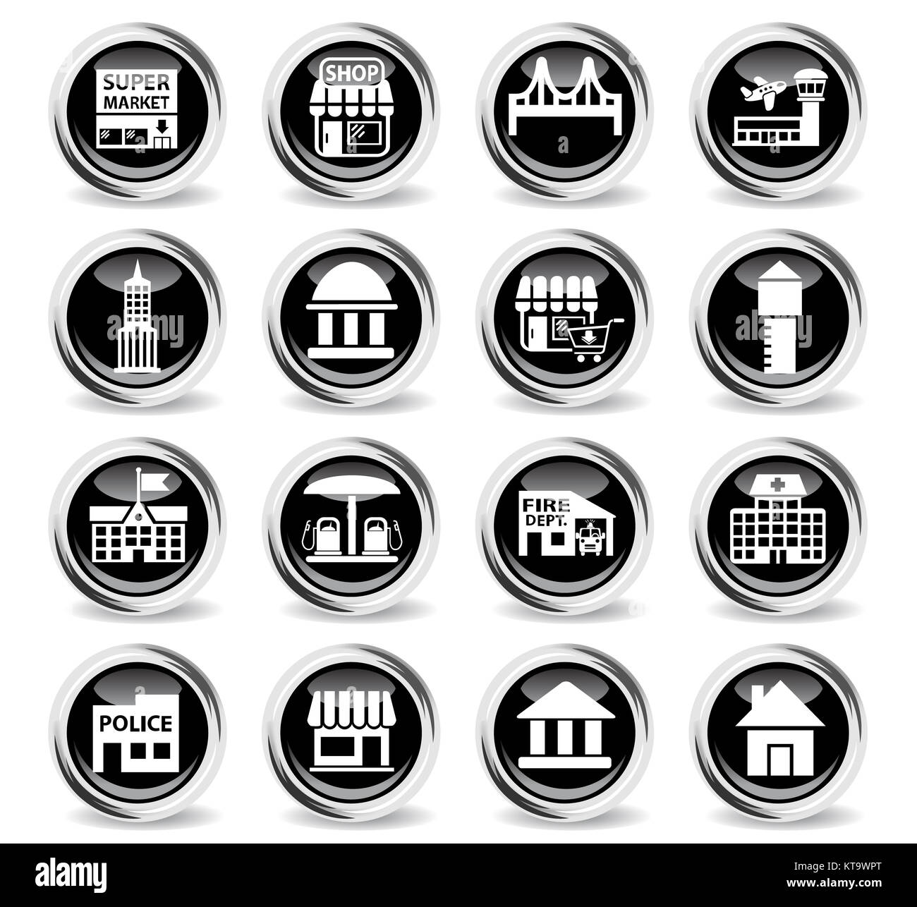 infrastructure icon set Stock Photo - Alamy