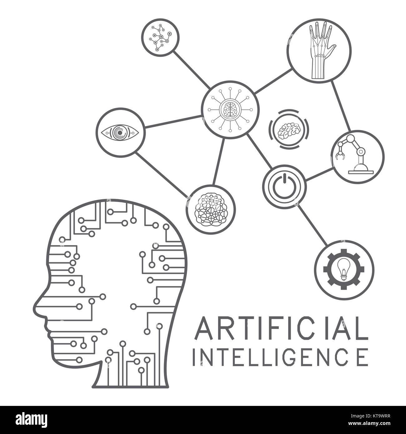 Artificial intelligence icons Stock Vector Image & Art - Alamy