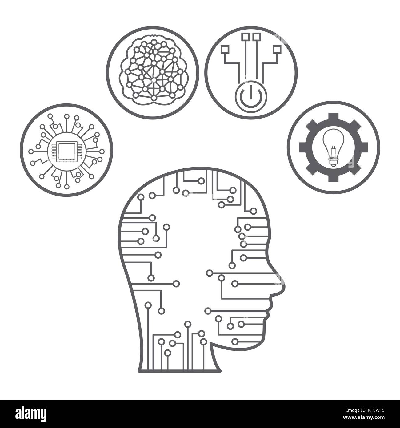 Artificial intelligence icons Stock Vector Image & Art - Alamy