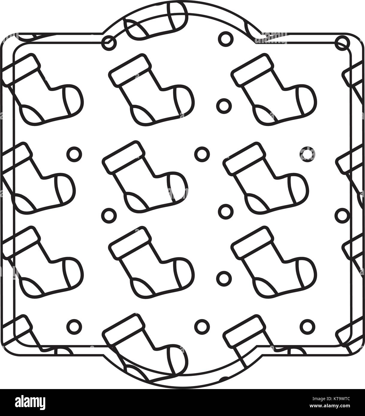 Baby sock frame Stock Vector Image & Art - Alamy