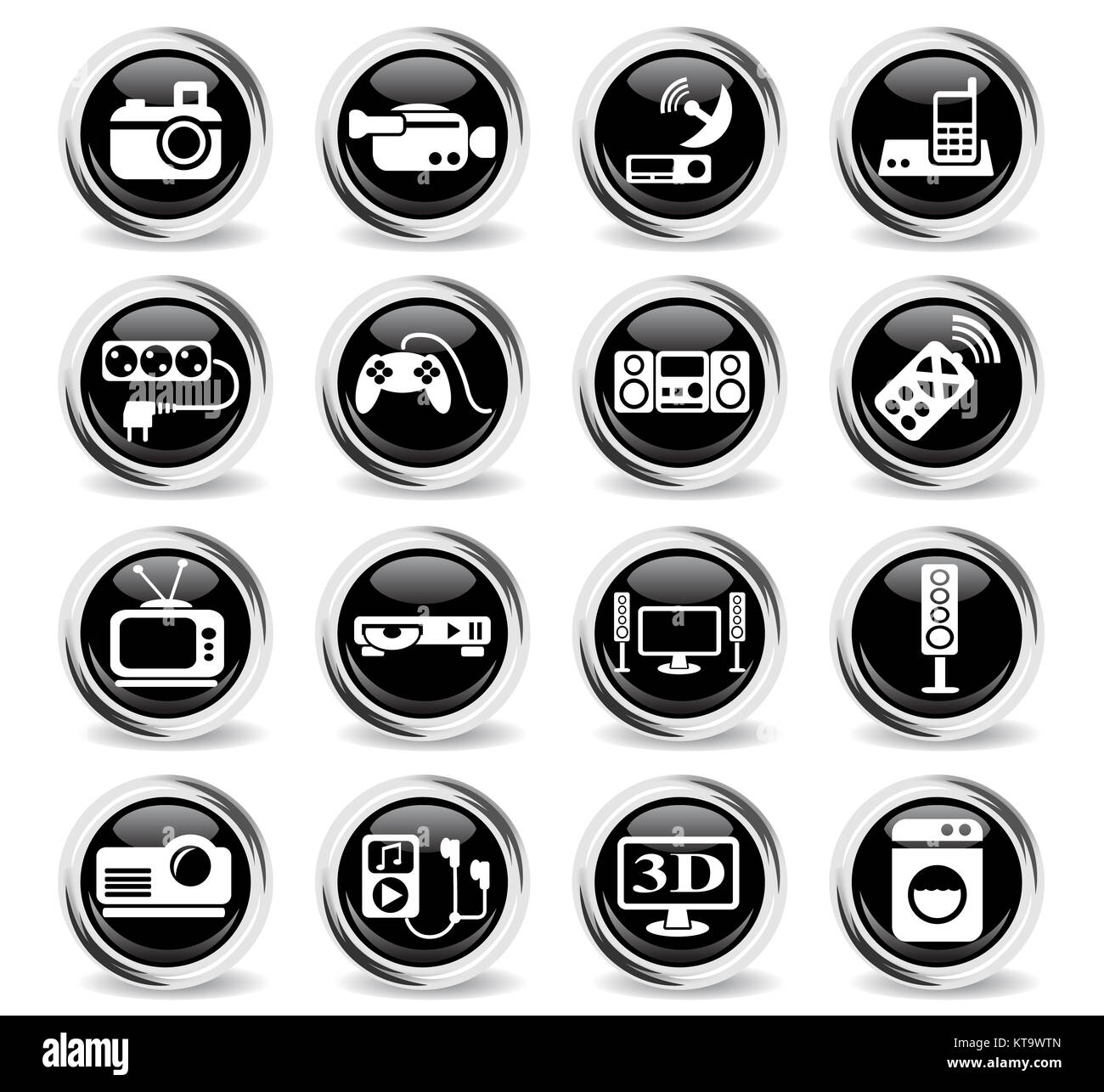 home appliances icon set Stock Photo - Alamy