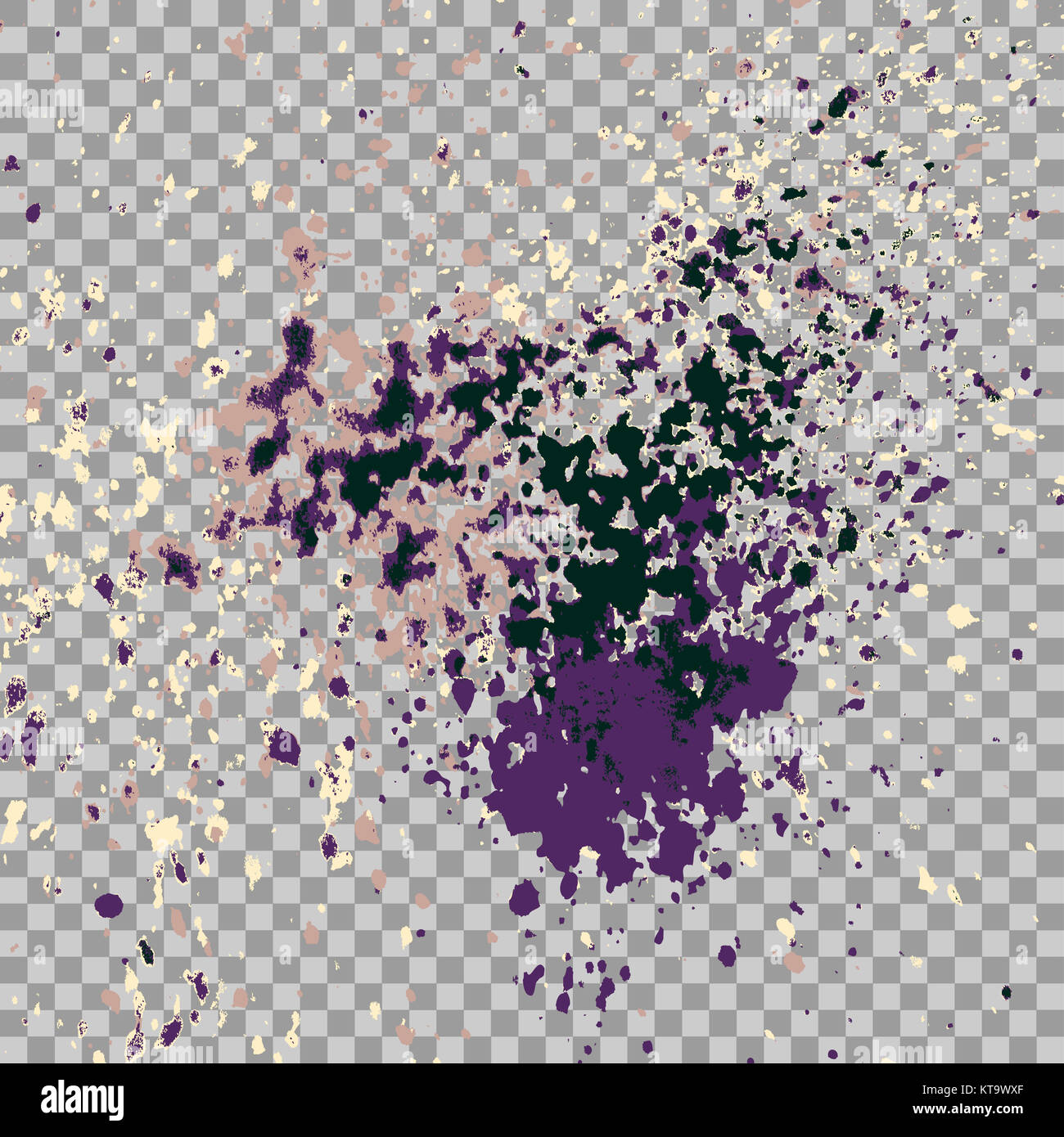 Colorful explosion of paint splatter. Isolated on transparent gr Stock ...