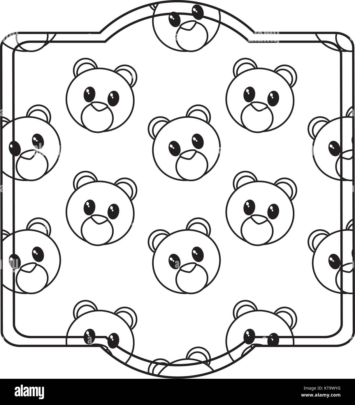 Bear cartoon frame design Stock Vector Image & Art - Alamy