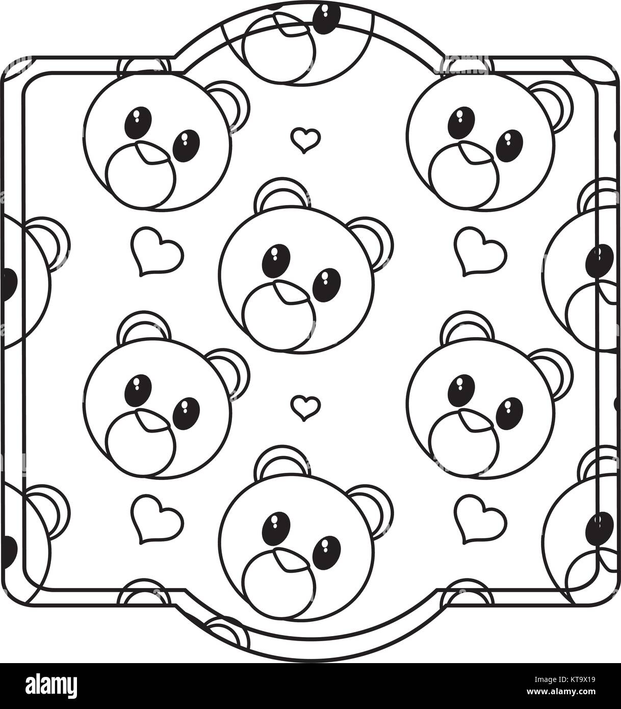 Bear cartoon frame design Stock Vector Image & Art - Alamy