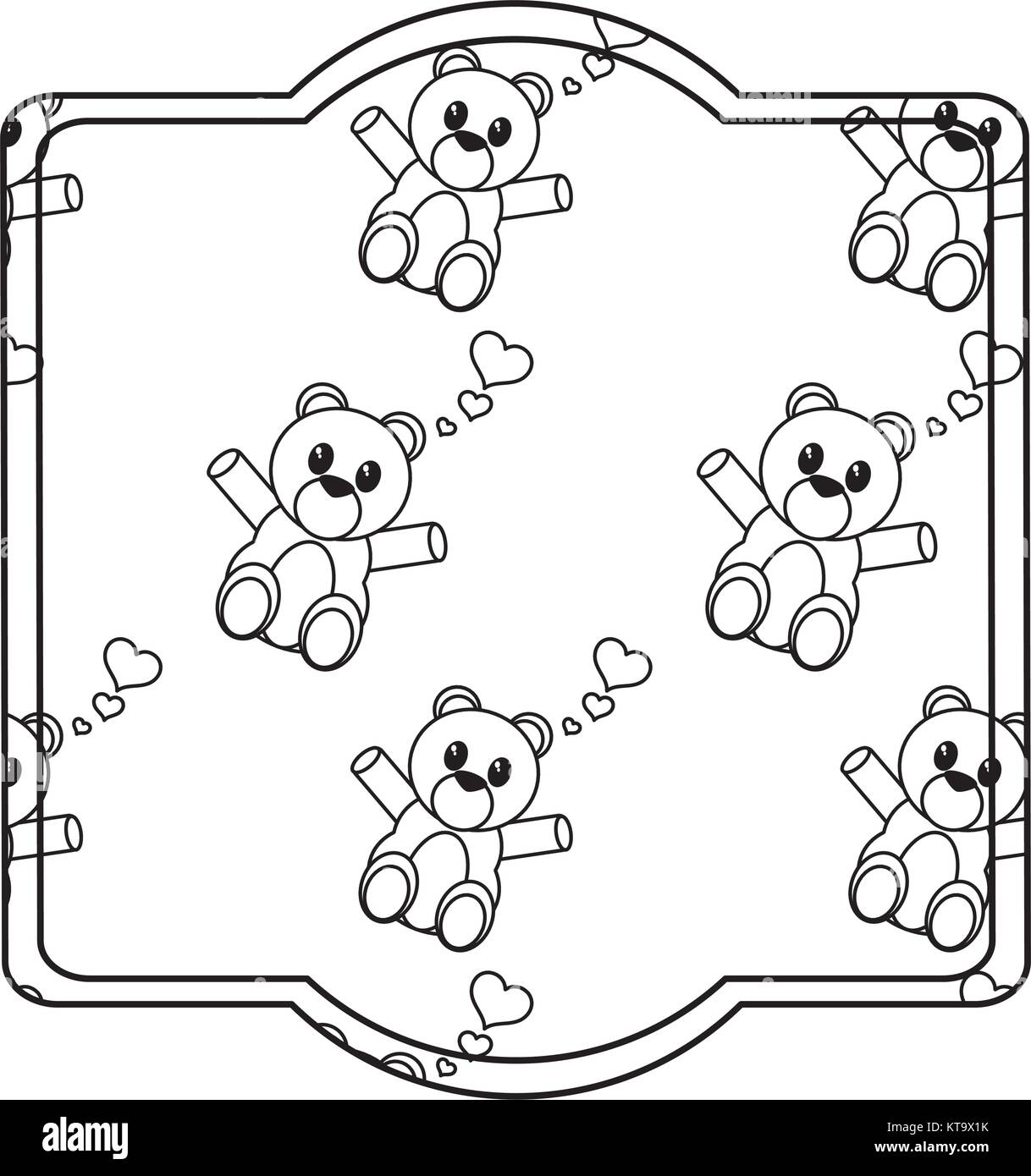 Bear cartoon frame design Stock Vector Image & Art - Alamy