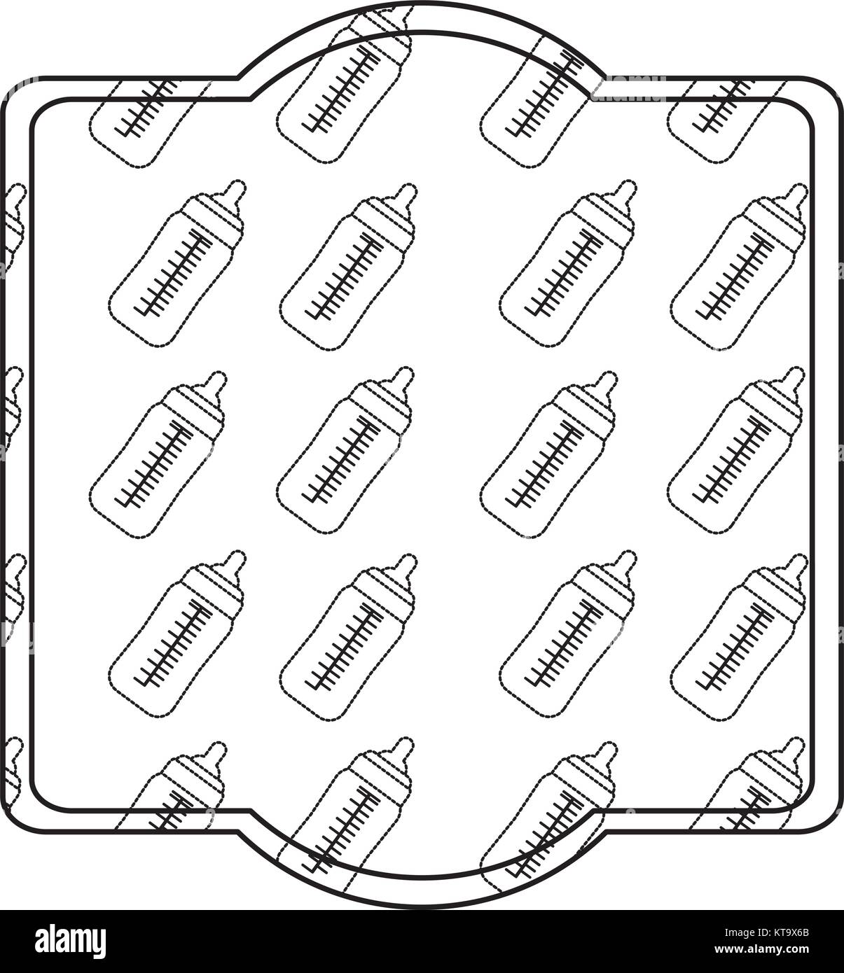 Baby bottle frame Stock Vector Image & Art - Alamy