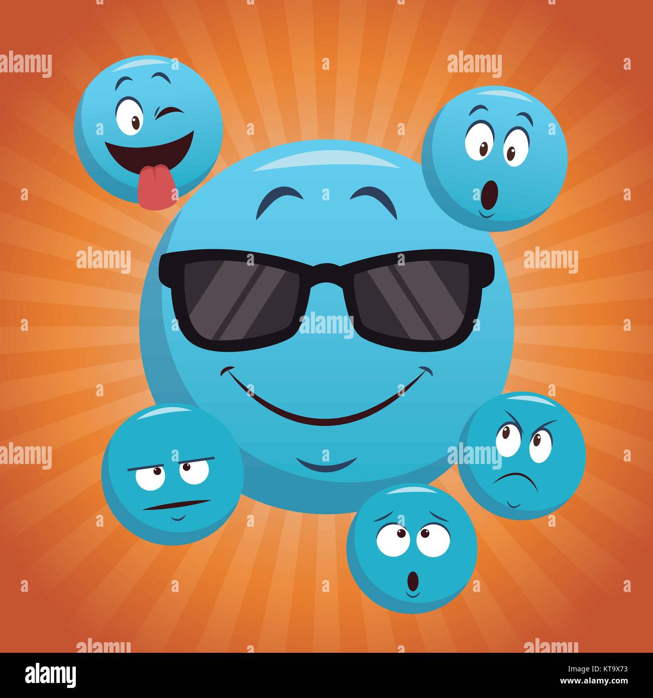 Emojis chat icons Stock Vector Image & Art - Alamy