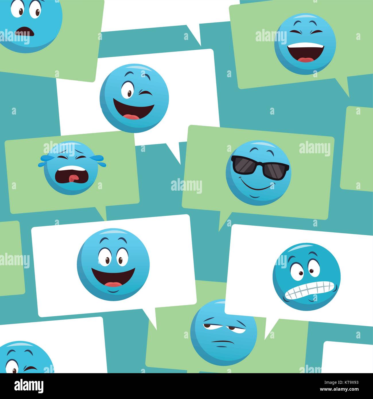 Emojis chat icons Stock Vector Image & Art - Alamy