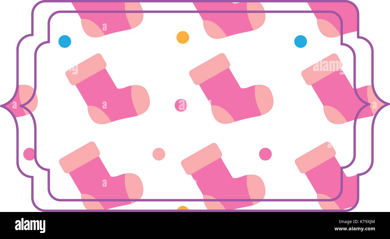 Baby sock frame Stock Vector Image & Art - Alamy