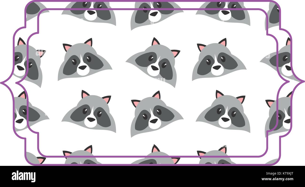 Raccoon cartoon frame Stock Vector Image & Art - Alamy