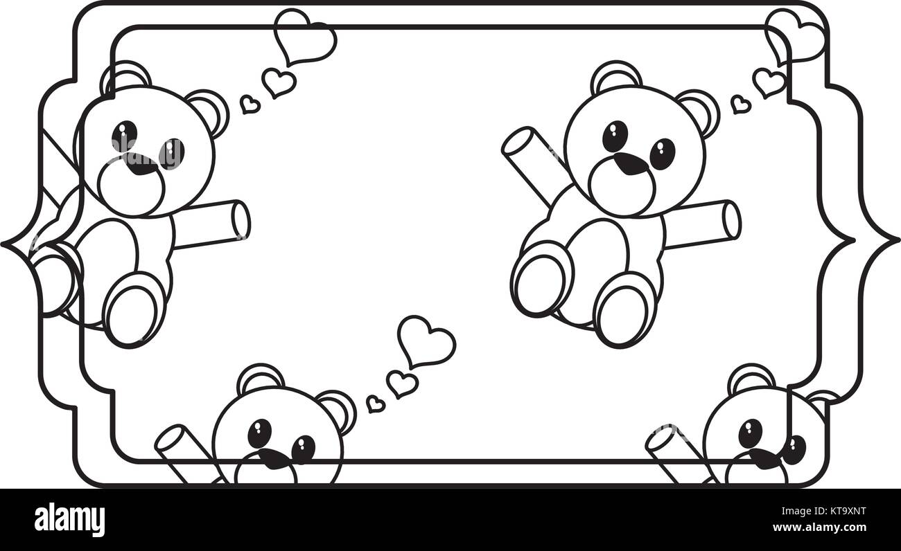 Bear cartoon frame design Stock Vector Image & Art - Alamy