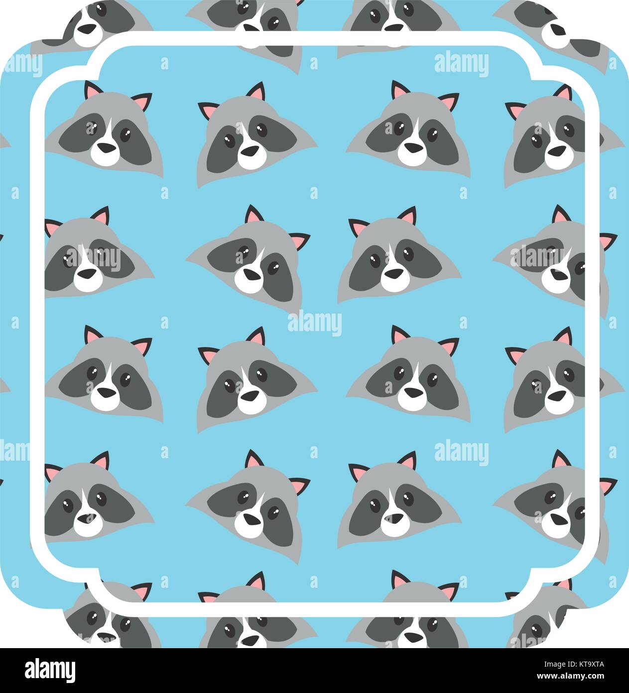 Raccoon cartoon frame Stock Vector Image & Art - Alamy
