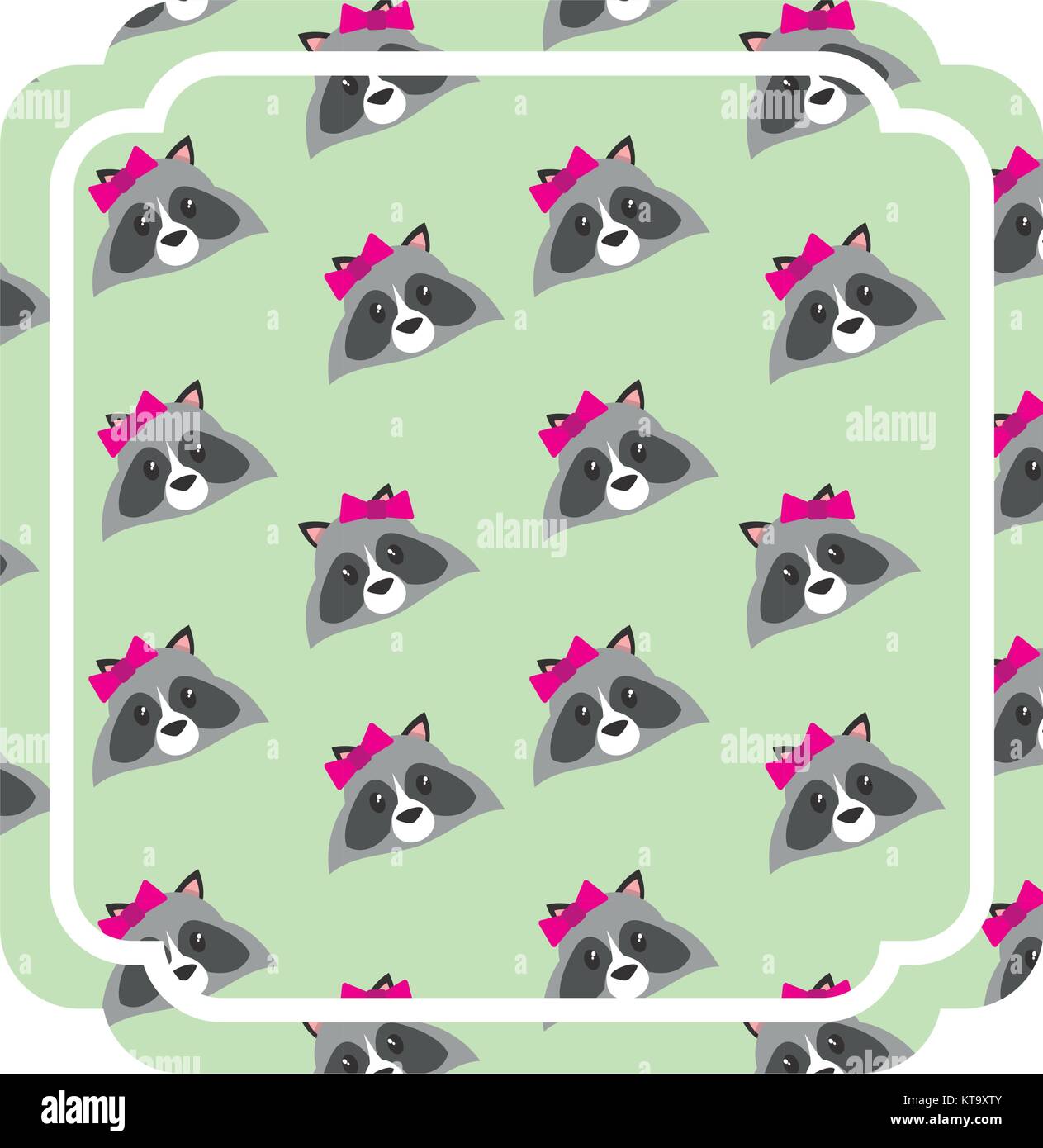 Raccoon cartoon frame Stock Vector Image & Art - Alamy