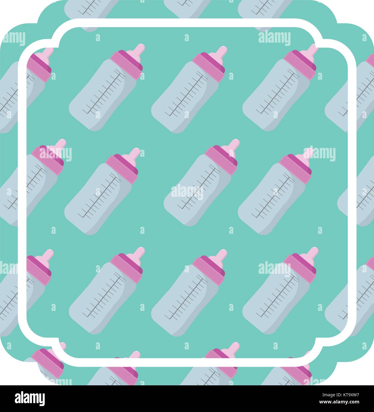 Baby bottle frame Stock Vector Image & Art - Alamy