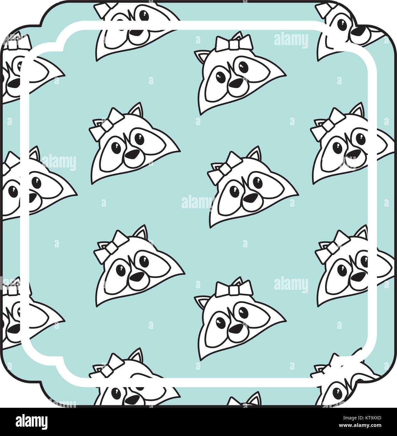 Raccoon cartoon frame Stock Vector Image & Art - Alamy