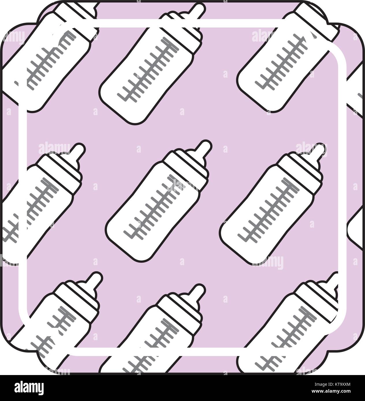 Baby bottle frame Stock Vector Image & Art - Alamy