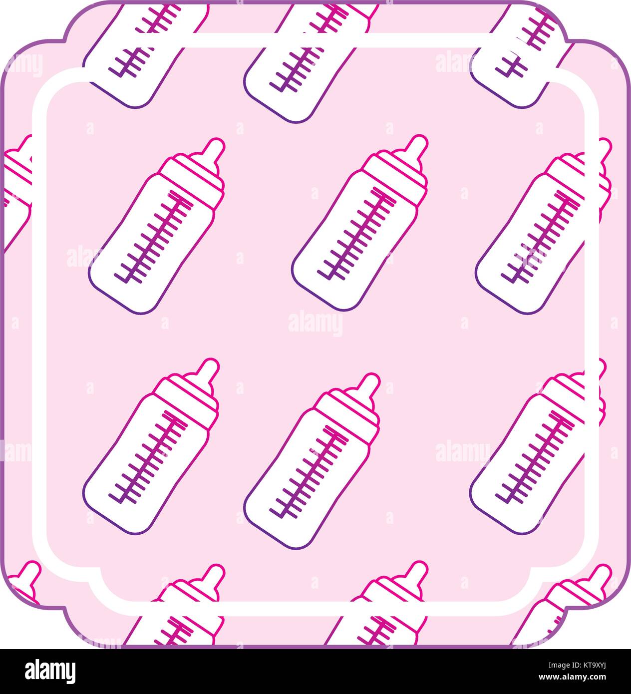 Baby bottle frame Stock Vector Image & Art - Alamy