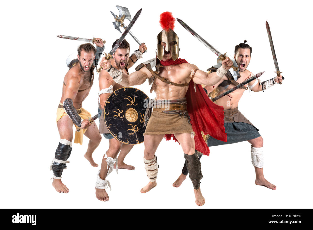 Roman gladiators fighting Cut Out Stock Images & Pictures - Alamy