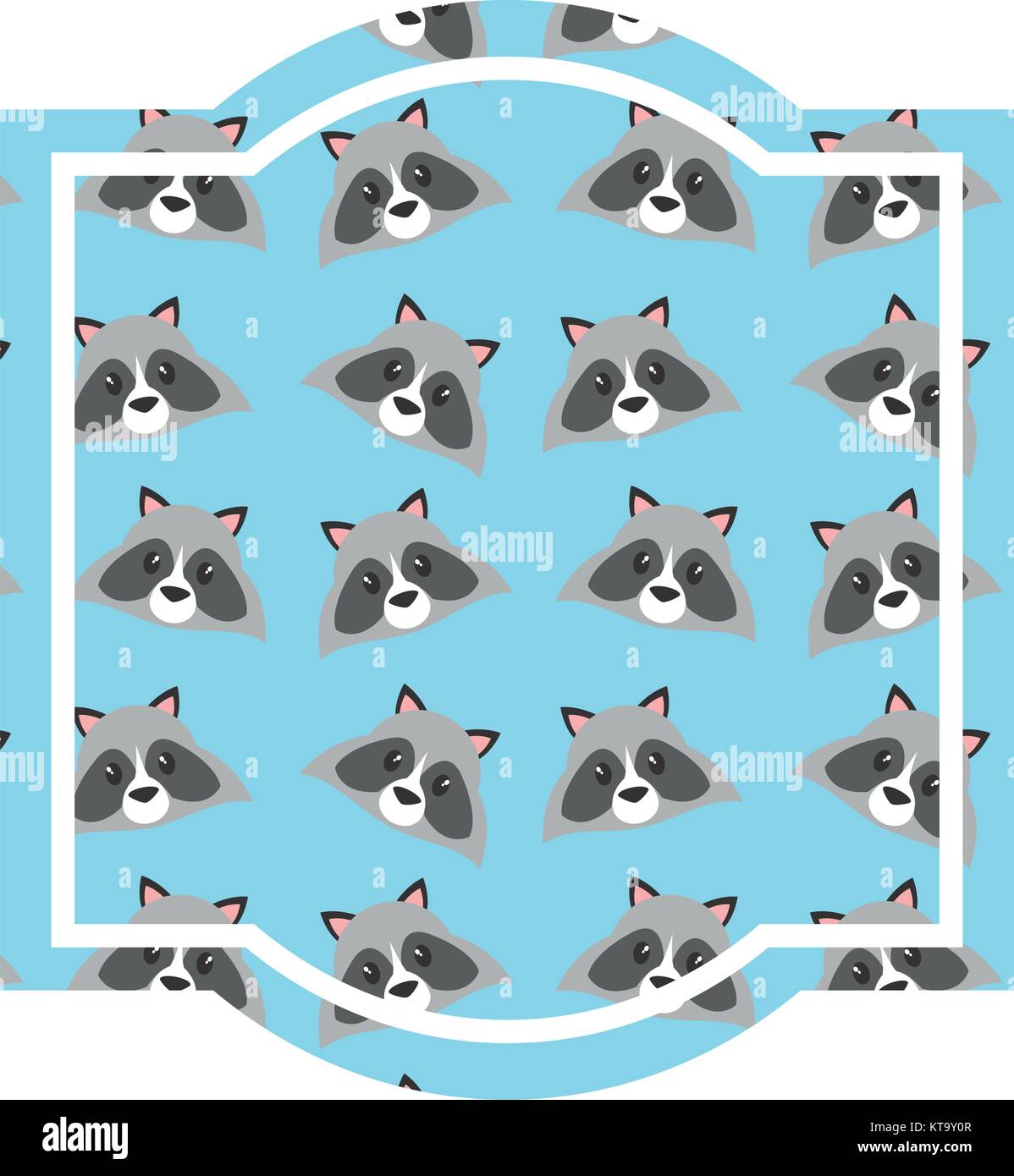 Raccoon cartoon frame Stock Vector Image & Art - Alamy