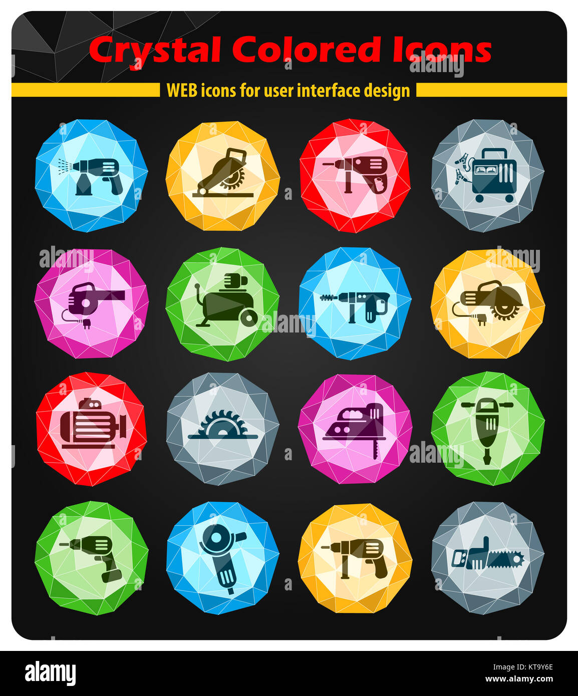 machine tools icon set Stock Photo - Alamy