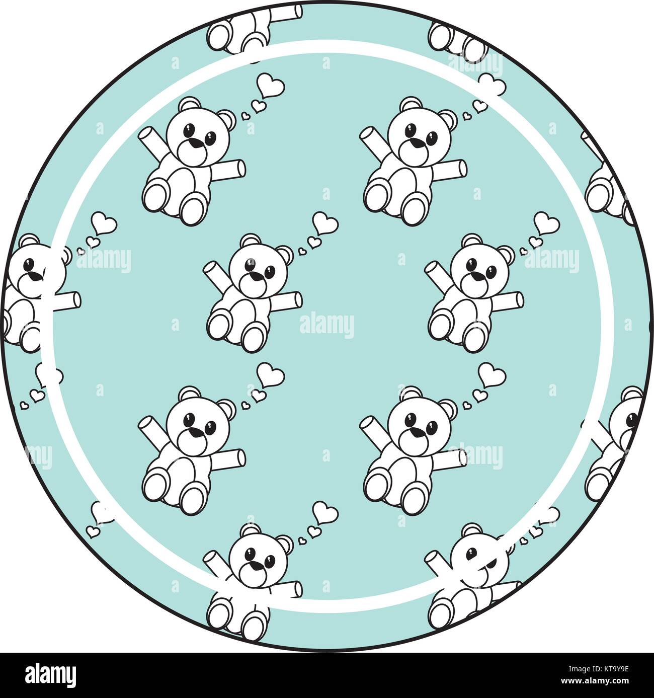 Bear cartoon button Stock Vector Image & Art - Alamy