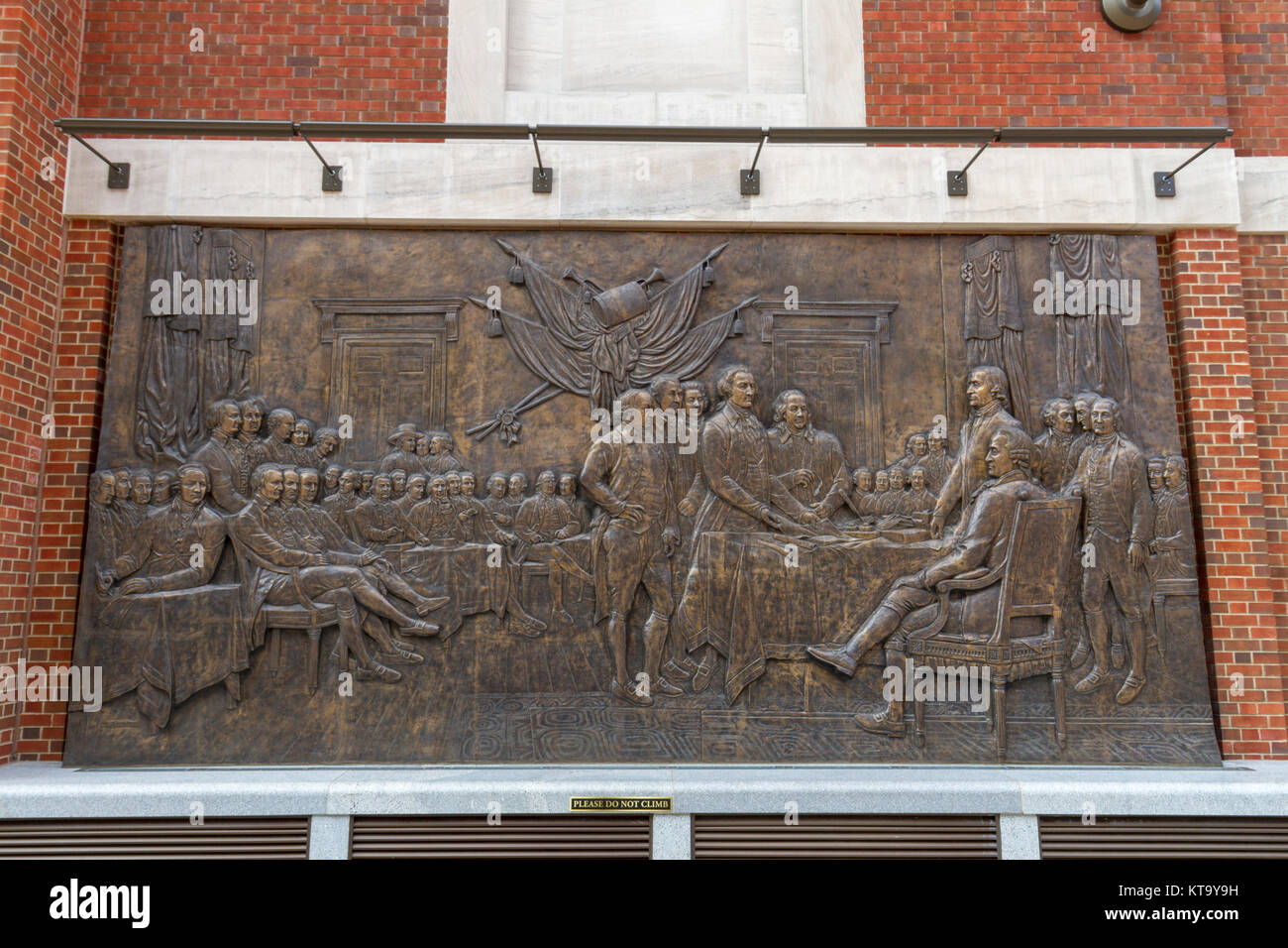 Bronze wall panel of the Declaration of Independence painting by John ...