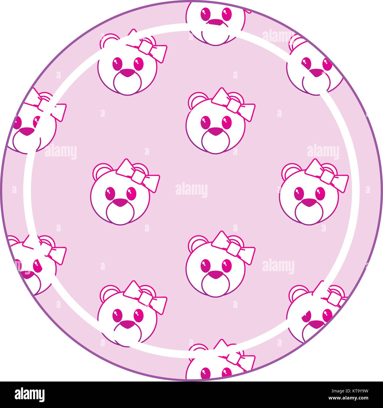 Bear cartoon button Stock Vector Image & Art - Alamy