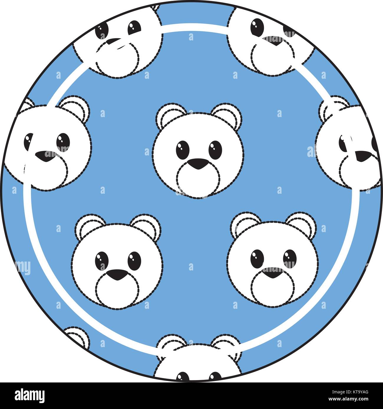 Bear cartoon button Stock Vector Image & Art - Alamy