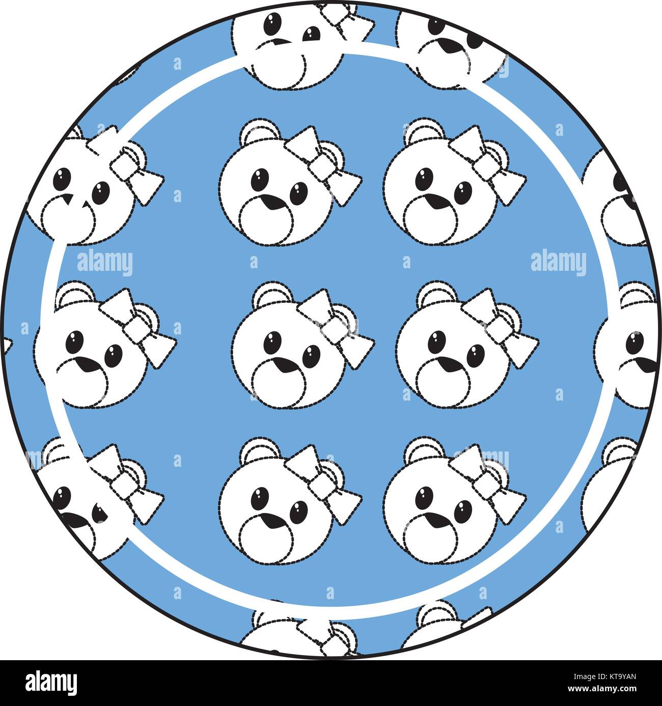 Bear cartoon button Stock Vector Image & Art - Alamy