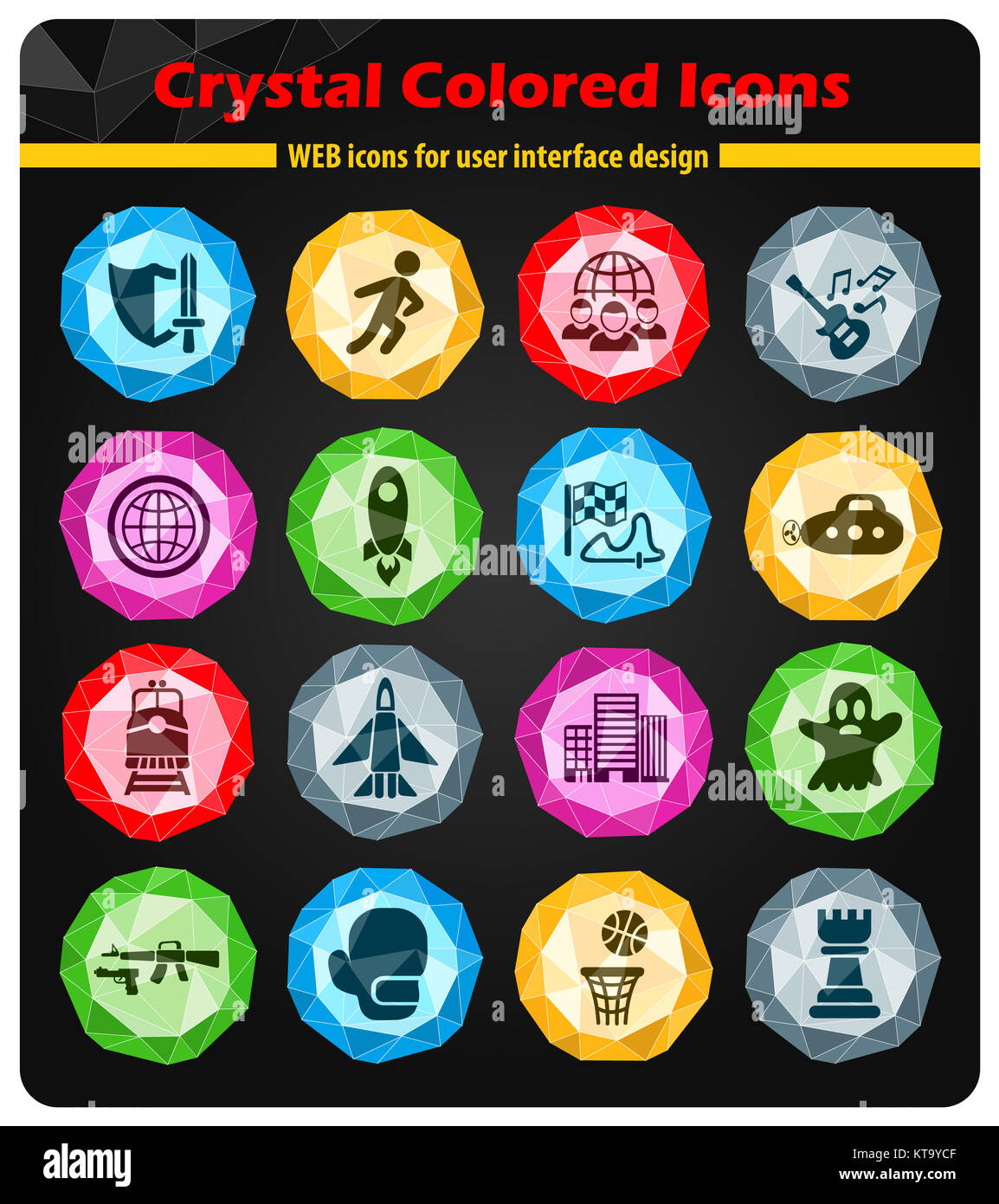 game genre icon set Stock Photo - Alamy