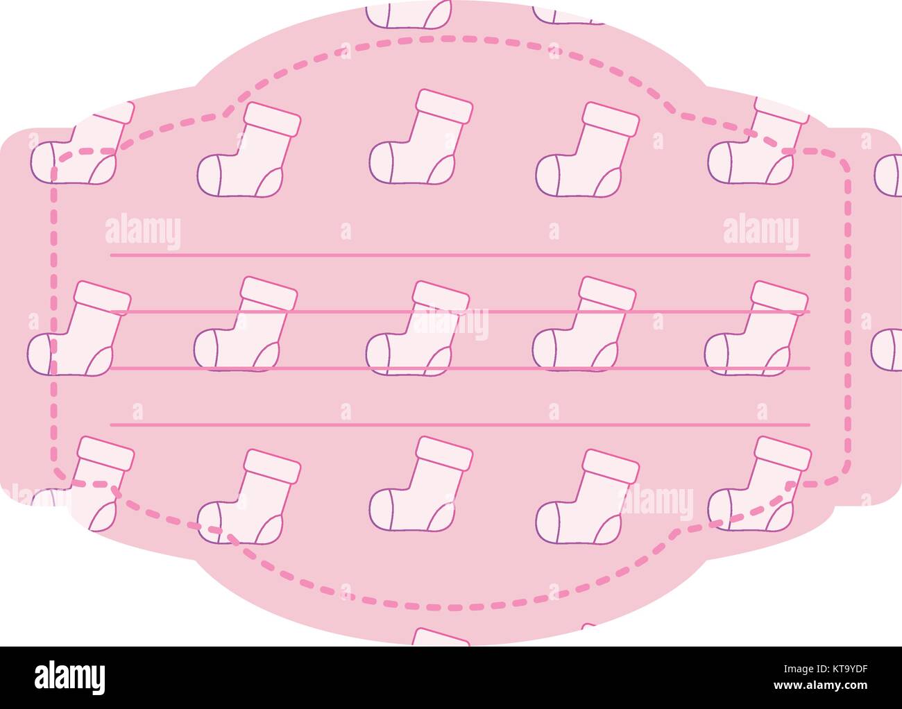 Baby sock frame Stock Vector Image & Art - Alamy