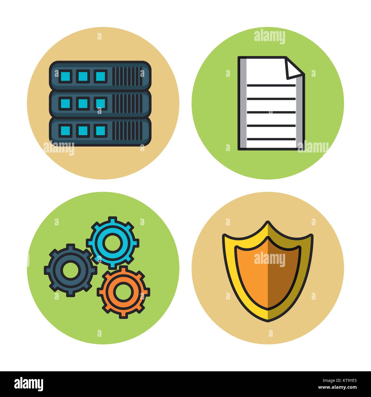 Digital composition network icons Cut Out Stock Images & Pictures - Alamy